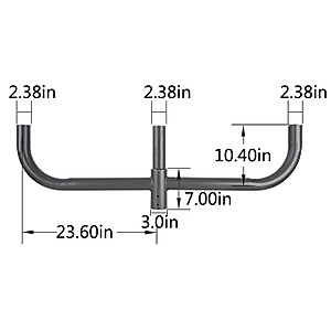 NEW SOONLED 180 Degree Bullhorn Bracket for 3 Lights, Mounting Bracket With Round Pole,Tenon in 2 3/8 inch Slip Fitter Light, for Parking Lot Light street light and Outdoor lighting fixtures