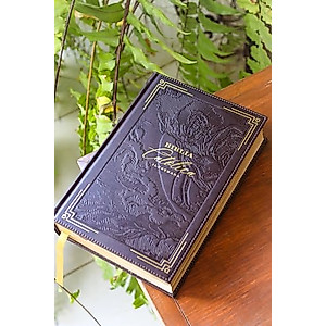 Biblia Católica, Ilustrada, Piel genuina, Café, Comfort Print (Spanish Edition)