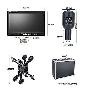 TEmkin Pipe Inspection Camera 7-Inch Monitor 1080P Hd Dual Camera Lens Drain Sewer Pipeline Industrial Endoscope Pipe Inspection Video Camera, Easy to Use,50M/50M