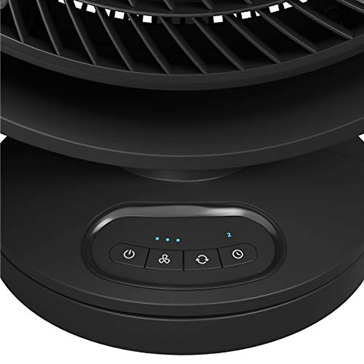 Honeywell HF715 Turbo Force Electronic Oscillating Floor Fan, Small, Black – Oscillating Personal Fan for Home or Office with Remote Control and Electronic LED Controls - 3 Speeds and 90 Degree Pivot