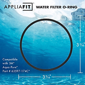 AppliaFit O-Rings Compatible with 3M Aqua-Pure 63597-174C and 63597-174P for Aqua-Pure Water Filters AP101T, AP11T, AP102T and More. Also Compatible with Watts Premier WP252235 (6-Pack)