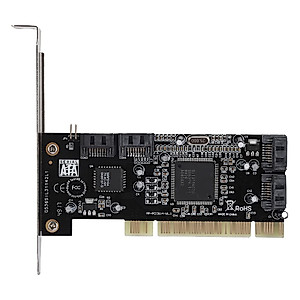 ASHATA PCI 16X to 4-Port SATA Riser Card,5Gbps Sil3114 Master SATA PCI 4 Port Expansion Card,PCI SATA Controller Expansion Card for 98SE/ME/NT4.0/2000/XP/7/Vista and Linux.