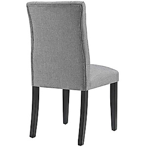 Modway MO- Duchess Modern Tufted Button Upholstered Fabric Parsons, Dining Chair, Light Gray