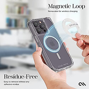 Case-Mate Magnetic Phone Grip [Loop Grip] - Removable Magnetic Phone Ring Holder for Hand - Soft Ultra-Thin Collapsible MagSafe Phone Holder for iPhone 14 Pro Max / 13 Pro Max / 12 Pro Max - Sparkle