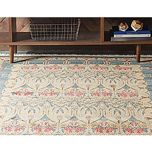 Unique Loom Edinburgh Collection Area Rug - Canmore (10'x 13' 1" Rectangle, Navy Blue/ Tan)