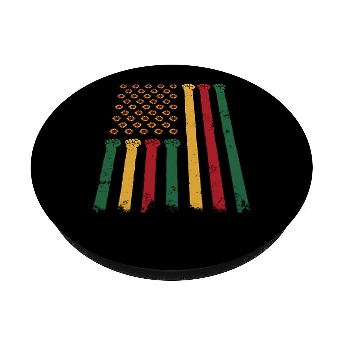 June 19, 1865 US Flag Fisting Hands and Flowers PopSockets Swappable PopGrip