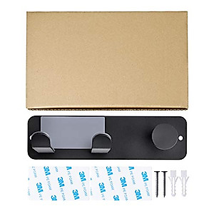 FLE Hair Dryer Holder Wall Mounted, New Upgrade Stainless Steel Self Adhesive Blow Dryer Holder Rack for Dyson Supersonic Hair Dryer,Black