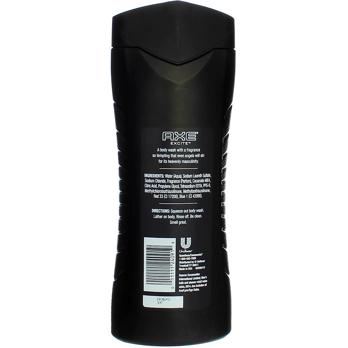 AXE Body Wash 12h Refreshing Scent Excite Crisp Coconut & Black Pepper with 100% Plant-Based Moisturizers 16 oz