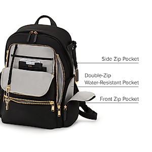 TUMI Voyageur Celina Backpack - Black/Gold