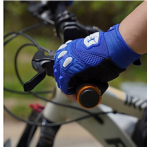 Seibertron Adult Dirtclaw Gloves - BMX MX ATV MTB Road Racing Mountain Bike Cycling Gloves Blue L