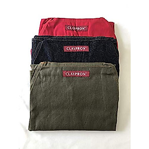 Claypron Artist Kitchen Apron (OLIVE GREEN)