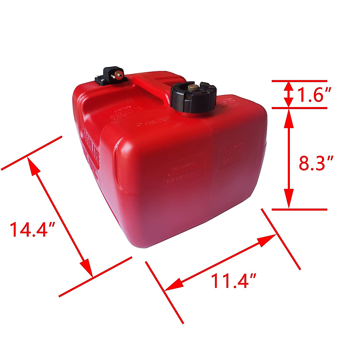 iFJF Marine Fuel Tank 12L/3 Gallon & 32-858104K08 Outboard Fuel Line Hose Kit 5/16" 10 Ft Replacement for Yamaha Marine Johnson Mercury Outboard 4 hp-200 hp