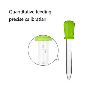 5ml Liquid Droppers Medicine Silicone and Plastic Pipettes Eye Dropper with Bulb Tip for Kids Candy Molds (8 Pack)