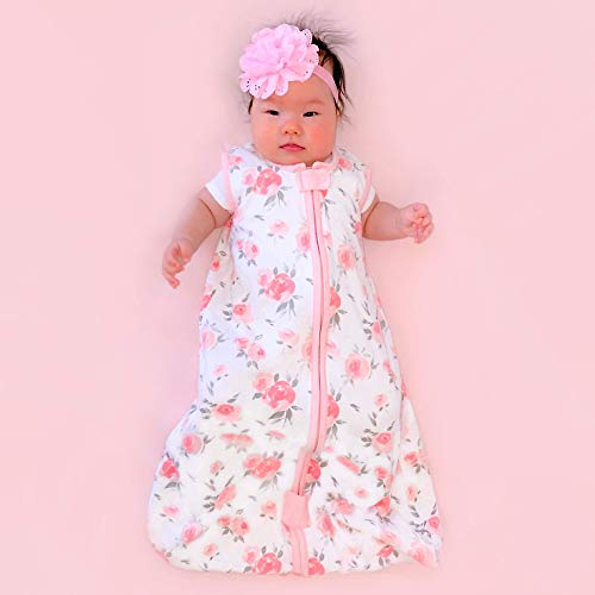 Mama Cheetah Baby Sleep Sack 0.5 TOG, Organic Cotton Baby Wearable Blanket with Two-Way Zipper, Swaddle Transition Baby Sleeping Bag for Newborn Infant Toddler Boy Girl, 6-12 Months