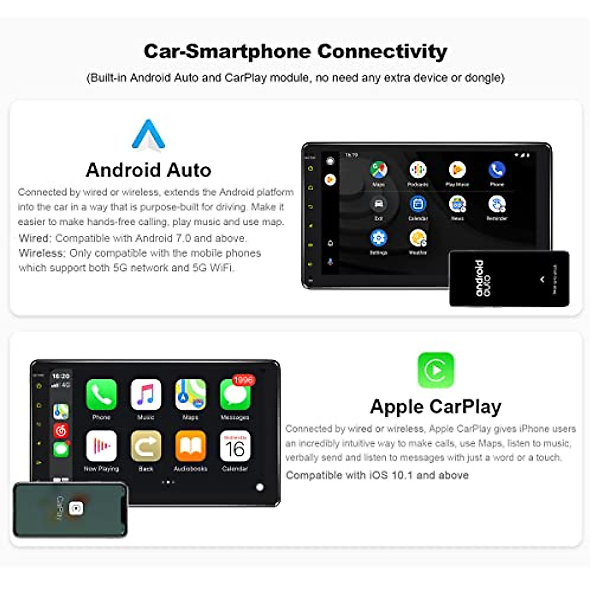 JOYING 9 Inch Single Din Touch Screen Car in-Dash Navigation GPS Units Android 10 IPS Screen 1280x720 Car Stereo Multimedia Player 4GB+64GB Support 4G SIM Card/5Ghz WiFi/FM Radio/DVR/Bluetooth 5.1