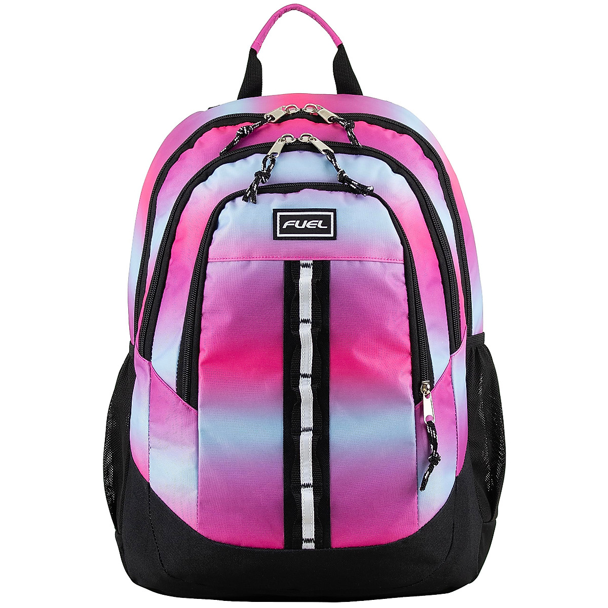 FUEL Travel Laptop Carry On Backpack Sport Shock Multi Large Compartments for College Bookbag, Hiking, Work, 18.5 x 13 x 7 Inches, Pink Pastel