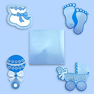 Adorox 3D Version Baby Shower Wishing Well Card Box Decoration (Boy)