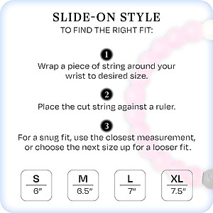 Lokai Silicone Beaded Bracelet for Breast Cancer Awareness - Light Pink, (Large, 7 Inch Circumference) - Silicone Jewelry Fashion Bracelet Slides-On for Comfortable Fit for Men, Women & Kids