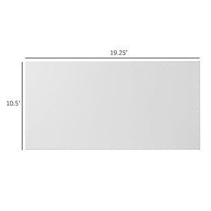 Outsunny 10' x 20' Carport Replacement Top Canopy Cover, UV Resistant and Water Resistant Car Port Portable Garage Tent Cover with Ball Bungee Cords, White, Only Cover