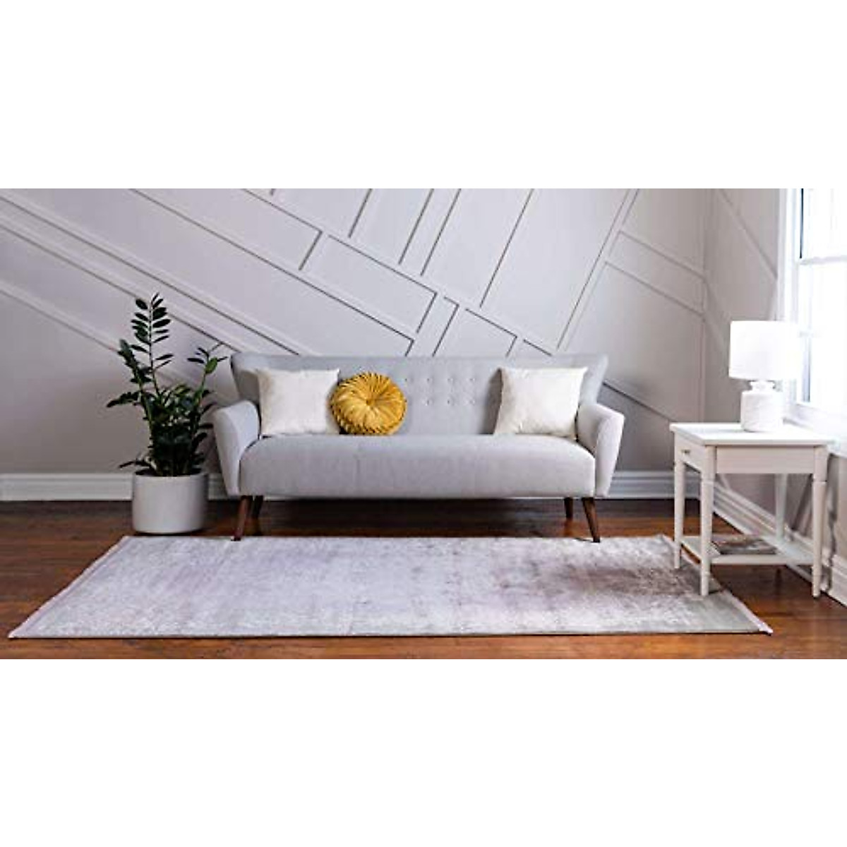 Unique Loom Traditional Classic Intricate Design with Distressed Vintage Detail, Area Rug, 3 ft 3 in x 5 ft 3 in, Purple/Ivory