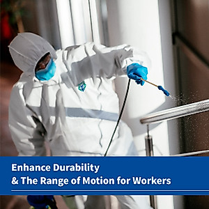 Medtecs Hazmat Suit Level 4 Disposable PPE with Hood - 6 Sizes, AAMI Biohazard Protection