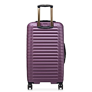 DELSEY PARIS Cruise 3.0 Hardside Expandable Luggage with Spinner Wheels, Plum, Checked 26 Inch Trunk