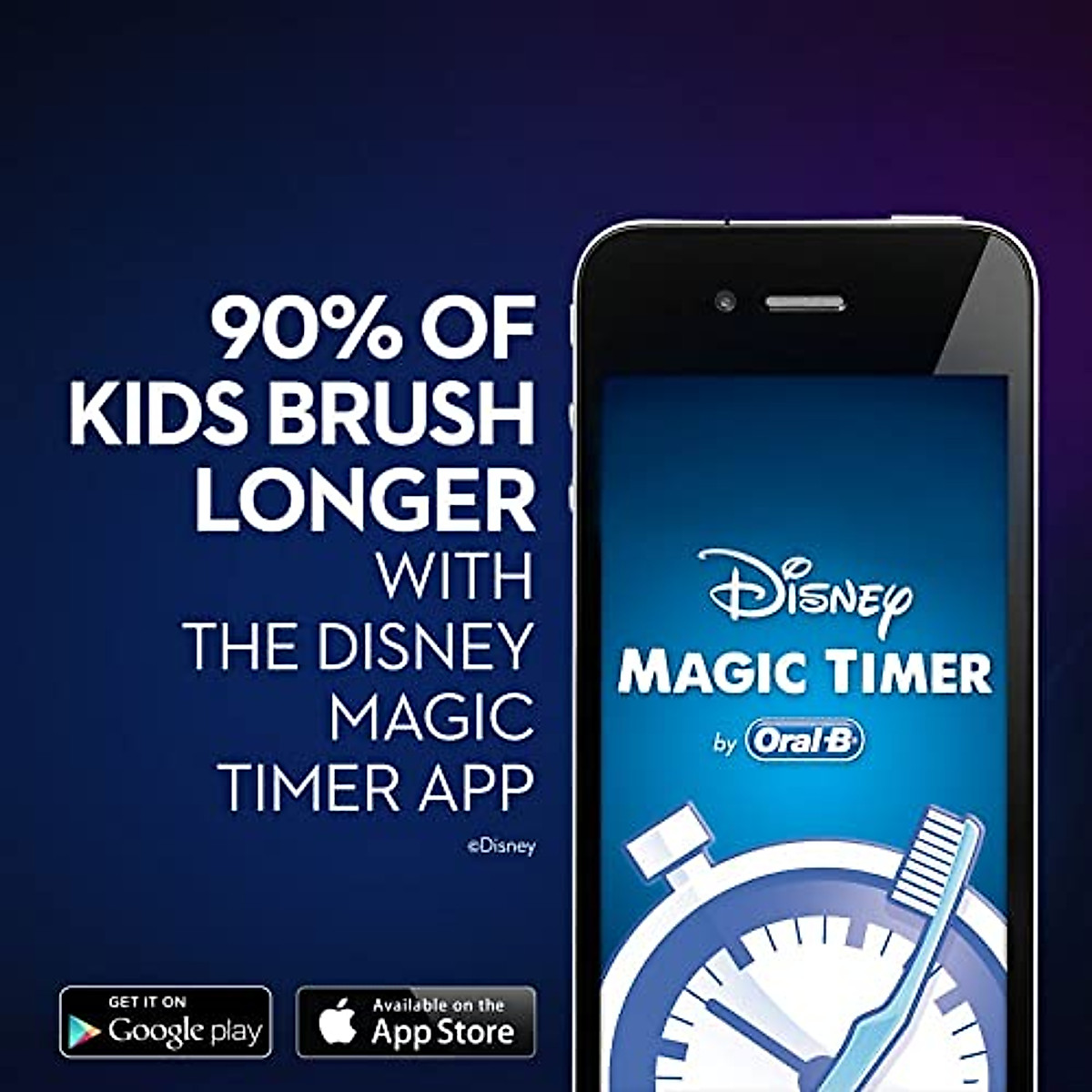 Oral-B Kid's Battery Toothbrush Featuring Disney Princess, for Kids 3+