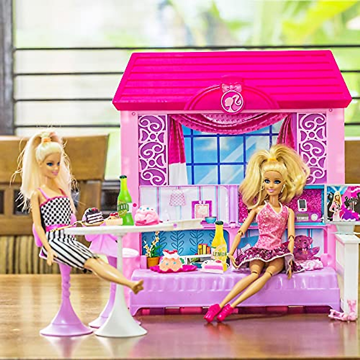 Skylety 92 Pieces Christmas Miniature Food Drinks Toys Christmas Dollhouse Resin Mini Foods for Mini Kitchen Accessories