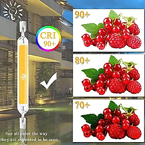 Dimmable R7s LED Bulbs 20W High Brightness LED Light Bulbs 200W Halogen Equivalent Bulbs R7s Double Ended J-Type T3 R7s Base for Work Lighting Landscape Lights,Warm White,118mm 2 Pack