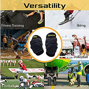Knee Pads Sleeves Unisex | Protective Knees Support with Thick Breathable Compression for Max Comfort, Durability & Protection | Rip, Cut & Abrasion Resistant | Stretchable, Anti-Slip & Anti-Collision