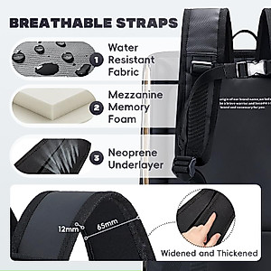 Clear Laptop Backpack Heavy Duty, 17 Inch Trendy Laptop Backpack, Water Resistant Transparent Travel Bags Apply to Men/Women, Amber Clear Glue Material, Built in Detachable Laptop Sleeves (Black)