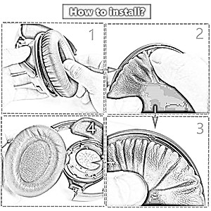 TaiZiChangQin Ear Pads Ear Cushions Earpads Replacement Compatible with Naztech i9BT Bluetooth 4.1 Headphone