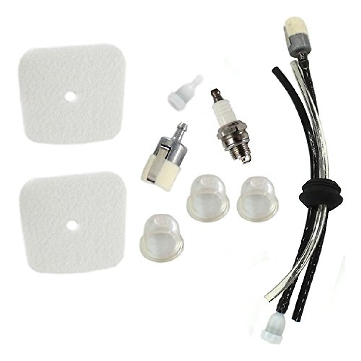 HURI Air Filter Fuel Line Spark Plug Tune Up Kit for Echo Mantis Tiller