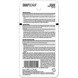 Maybelline New York Snapscara Washable Mascara, 300 WASHABLE PITCH BLACK