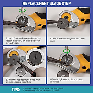 VLOXO Cordless Cardboard Cutter, Electric Scissors for Fabric with Safety Lock, Rotary Cutter Multi-Cutting Tools, Rechargeable Powerful Fabric Cutter for Carpet Leather Felt with Storage Box