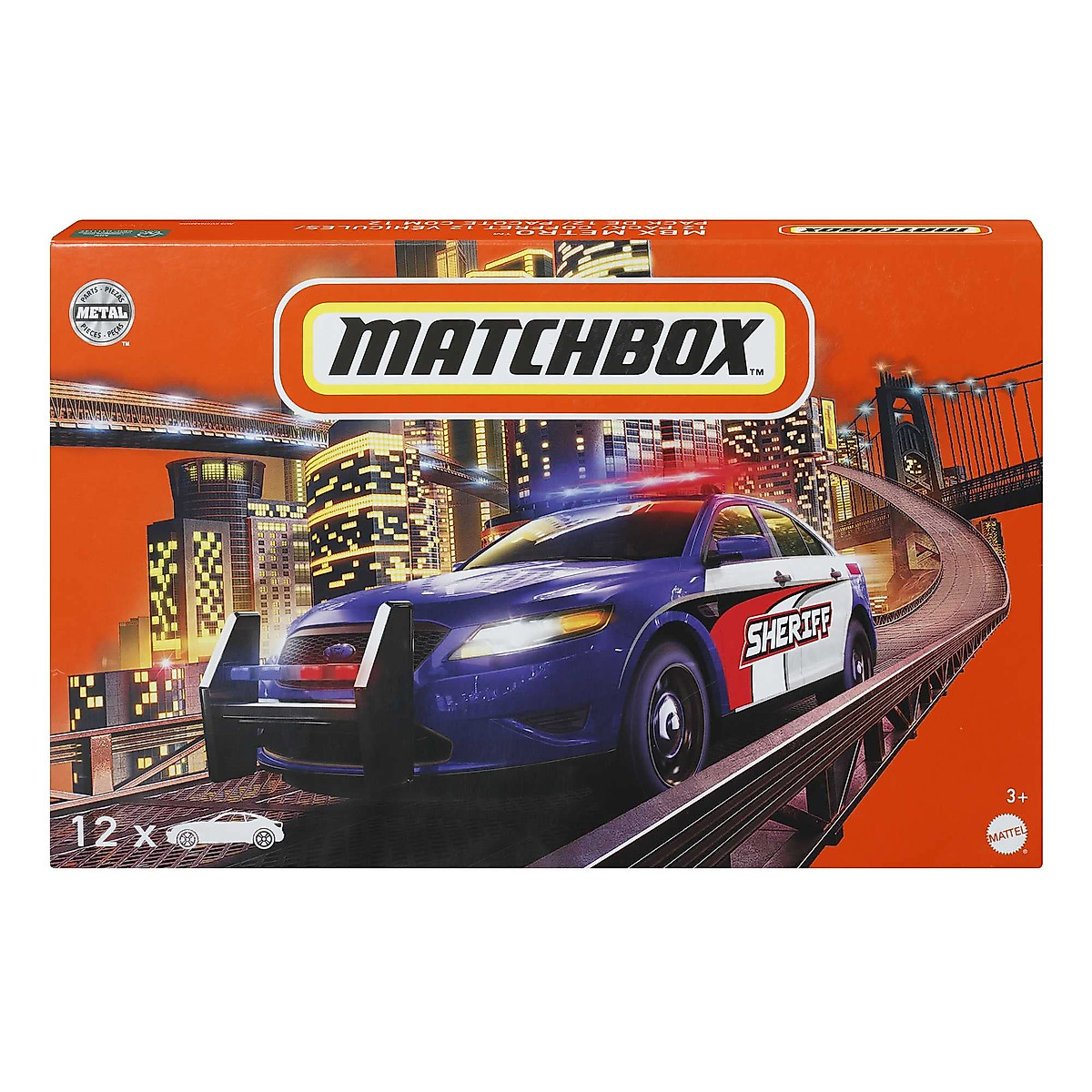 Matchbox Toy Cars, Trucks or Vans 12-Pack, Set of 12 Service, Utility, Transport or Rescue Die-Cast Vehicles in 1:64 Scale, Metro Bundle