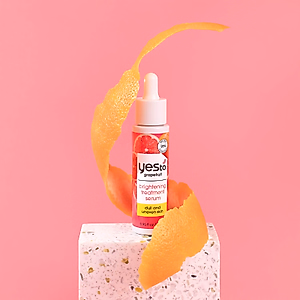 Yes To Grapefruit Treatment Serum, Brightening Lightweight Formula To Loosen Dead Skin Cells, Smooth Complexion & Tone Skin, With Vitamin C & PHAs, Natural, Vegan & Cruelty Free, 0.95 Fl Oz