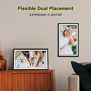 16 Inch Large Digital Picture Frame 32GB, WiFi Digital Photo Frame 1920*1080 IPS FHD Touch Screen, Smart Electronic Picture Frame, Auto-Rotate, Wall-Mountable, Send Photos via App/Email from Anywhere