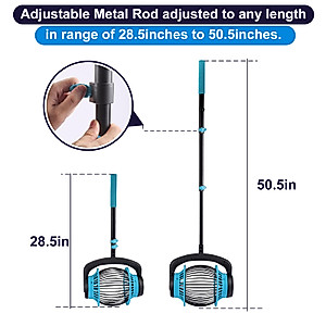 Nut Gatherer, Rolling Nut Harvester Acorn Picker Upper Side Opening Dump Adjustable Yard Roller, Picks up Walnuts, Hickory, Pecan, Chestnuts, Buckeyes, Nerf Balls, Golf 0.4'' to 2'' in Size