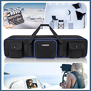 YOREPEK Tripod Carrying Case Bag 50.5", Resistant Light Stand Bag with 2 Removable Padding, Photo Studio Equipment Case for Tripods, Monopods, Speaker Stands, Umbrellas, Gear, Mic Stand, Tent Pole