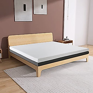 Erdoru 2 Inch Queen Size Mattress Topper with Removable Cover,8 Inch Memory Foam Mattress,2-in-1 Combination Mattress Topper in a Box,CertiPUR-US Certified,White