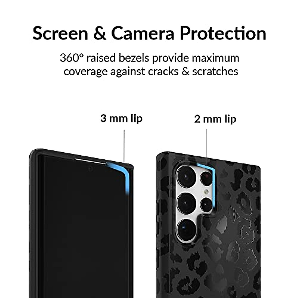 Velvet Caviar Compatible with Samsung Galaxy S23 Ultra Case for Women [8ft Drop Tested] Cute Protective Phone Cases - Black Leopard (S23 Ultra, 2023 Release, 6.8")