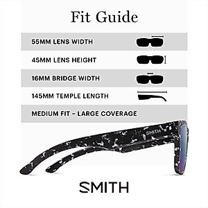 SMITH Lowdown 2 Sunglasses with ChromaPop Lenses – Performance Sports Active Sunglasses For Running or Everyday Wear – For Men & Women – Matte Black Marble + Polarized Violet Mirror Lenses