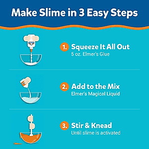 Elmer's Slime Activator Magical Liquid Slime Activator Solution, Updated Formula for Twice as Much Slime, (1 Quart)