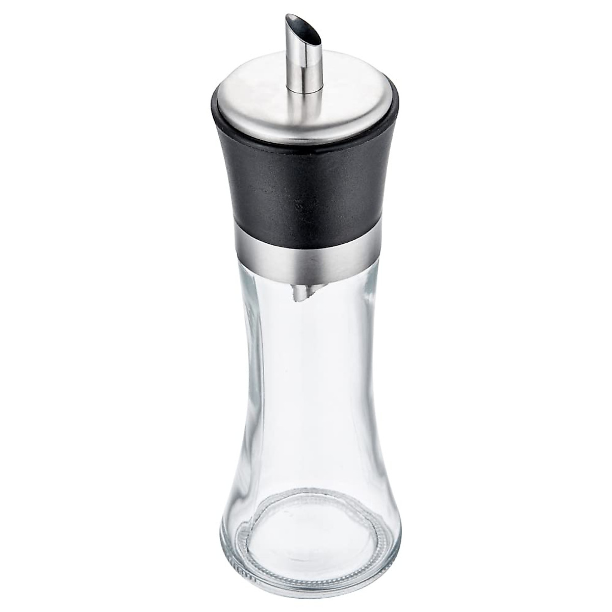 Restaurantware Vetri 6.3 Ounce Sugar Dispenser 1 Pouring Spout Sugar Shaker Dispenser - Black Lid Clear Finish Glass Sugar Pourer Refillable Dishwashable
