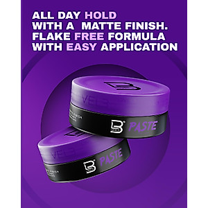 L3 - Level 3 Paste - Long-Lasting Hold - Improves Strength and Volume of Hair - Protects Against Hair Damage - Level Three Men Styling Product (150 ML, Paste)