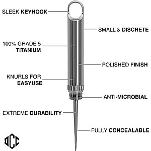 The TiPick - World's Smallest Titanium Toothpick | EDC Keychain Tool Camping Toothpick | Outdoor Concealable Micro Toothpick with Protective Case Holder (2 PACK)
