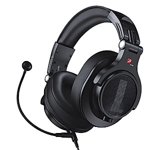 Prosonic DJ2KG Headsets with Boom Mic, Wired Over Ear Headphones for Business Meeting, Skype Zoom, PC Gaming,PS4, Xbox One, Discord, Podcast, Headset with SharePort & Volume Control (Black)