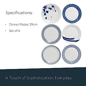 Royal Doulton Pacific Mixed Patterns Dinner Plates Set of 6