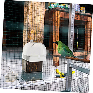 BESPORTBLE Parrot Bath Tub Birdie Small Bird Showering Basin Birds Supply Small Bird Showering Cube Bird Bathing Basin Bird Bath Basin Bird Cage Bathtub Bird Bath Cube Bird Bathtub Abs White